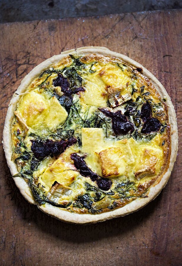 Festive quiche stock photo. Image of dinner, leaves, cream - 88575466