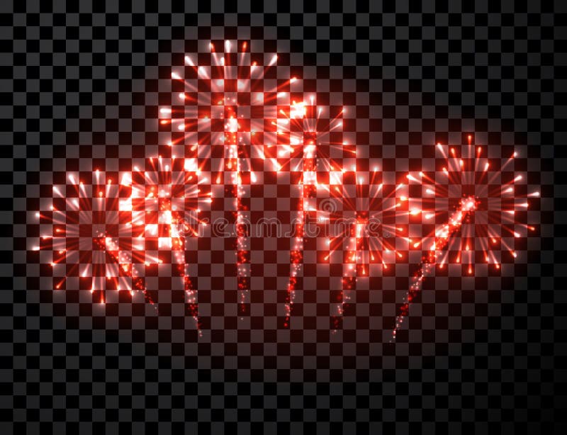 Festive Red Firework Background. Stock Vector - Illustration of ...