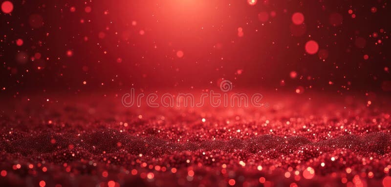 Festive Red Glitter Abstract Background with Sparkling Particles. Red ...
