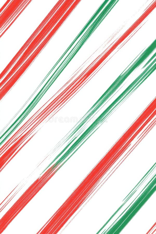 Festive Red and Green Diagonal Stripes Background with Abstract Brush ...
