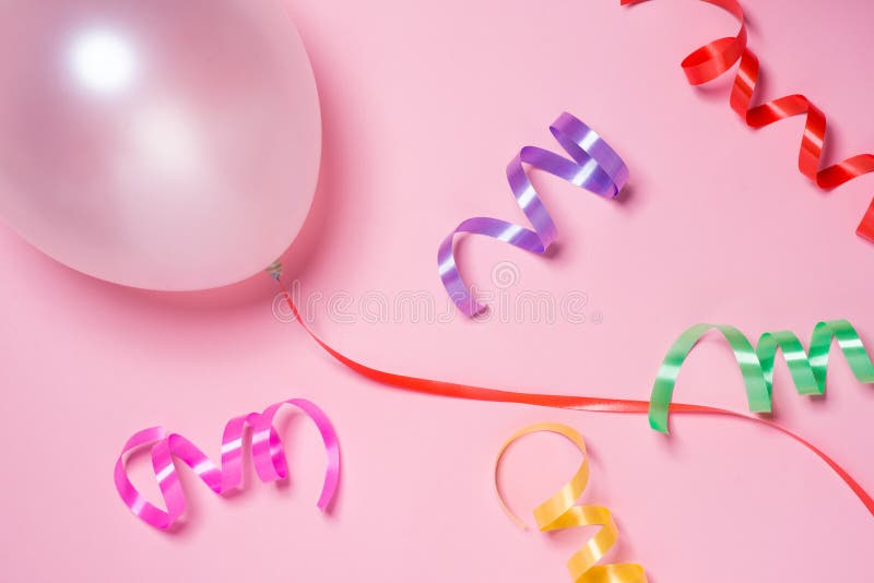Balloon Purple Red Pink Birthday Background Party Stock Image Image