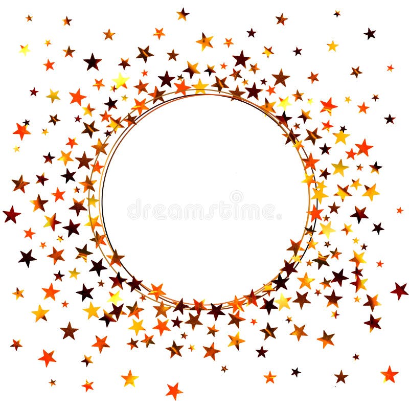 Festive Round Frame of Wheels and Stars Stock Illustration ...