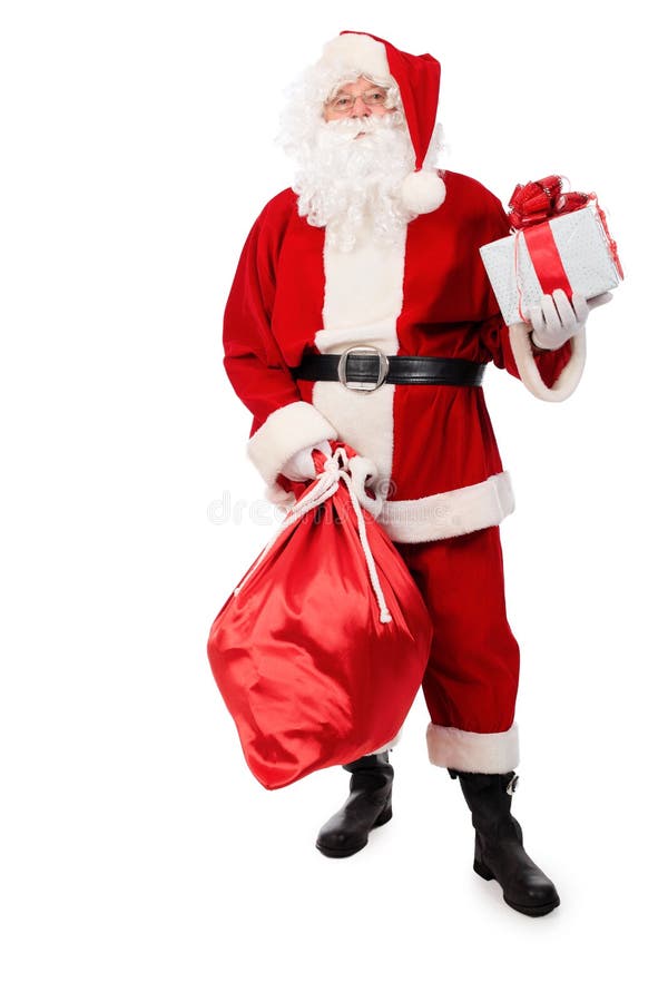 Santa Claus Portrait Shushing Stock Image - Image of hand, holidays ...