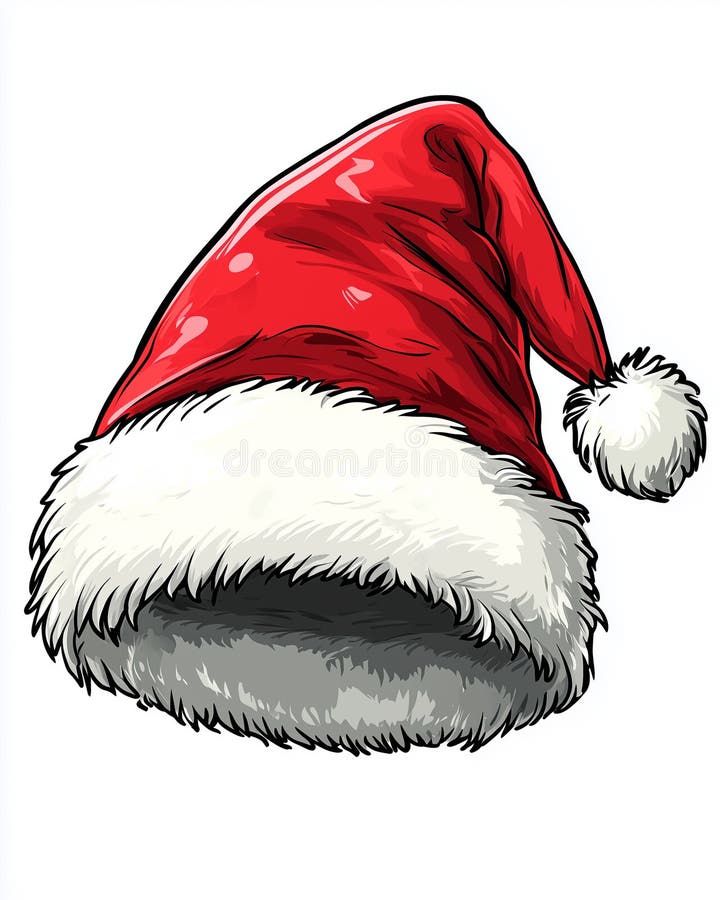 A Festive Santa Hat, Perfect for Adding a Touch of Holiday Cheer Stock ...