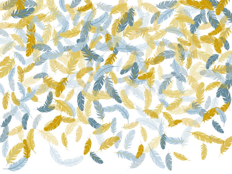 Falling Feather Elements Soft Vector Design. Stock Vector ...