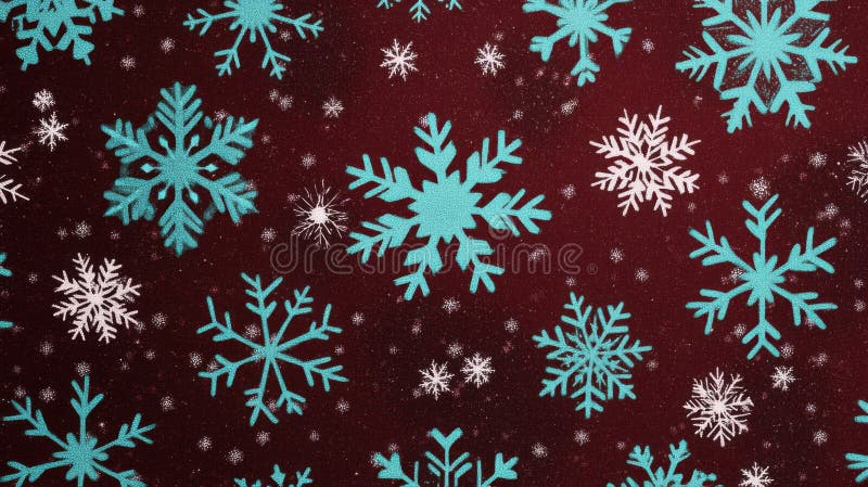 Festive Snowflake Pattern on Rich Maroon Background for Winter ...