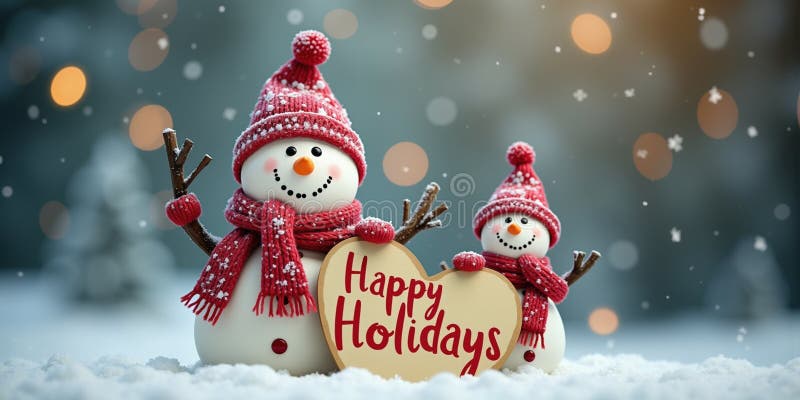 Festive Snowmen Celebrating New Year Stock Illustration - Illustration of party, cake: 342651575