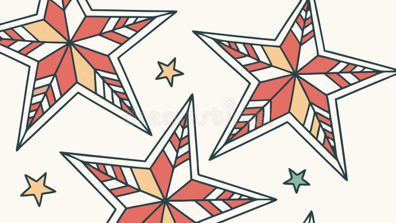 Festive Star Pattern, Celebration and Decoration, Vector Design ...