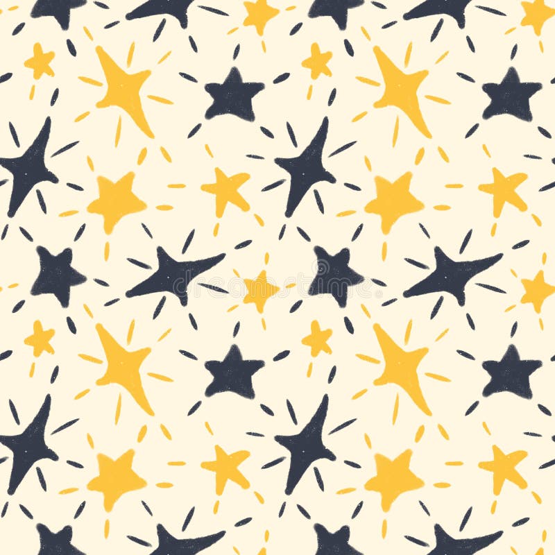 Festive Star Pattern. Star Cute Seamless Pattern. Various Colored ...