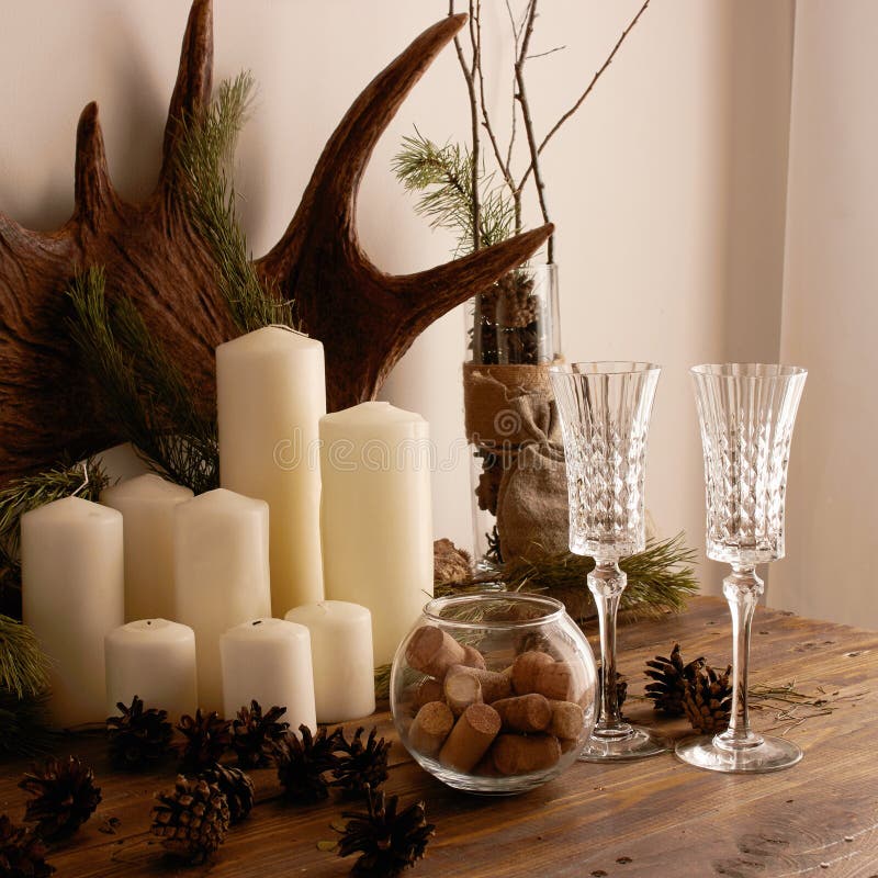 Festive Still Life Card.glasses Stock Photo - Image of festive, holiday ...