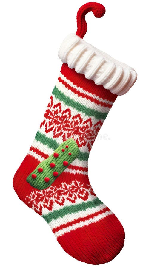 Festive Stocking: Yuletide Elegance Stock Illustration - Illustration ...