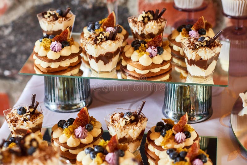 Festive sweet table stock image. Image of wedding, table - 162481179