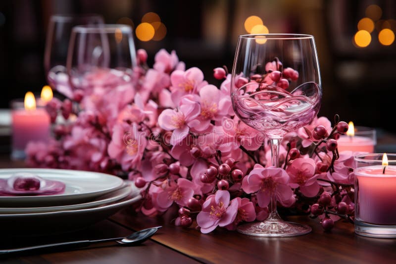 Festive Table Dressing in Spring Colors,ready for Event Celebration ...