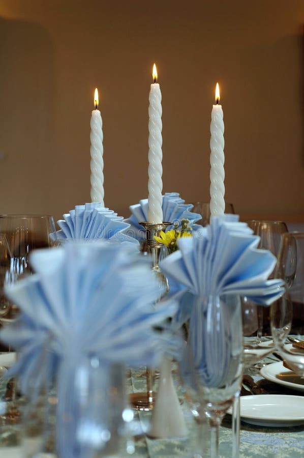 Wedding Table Set Ups with Candles Stock Photo - Image of bride, start ...