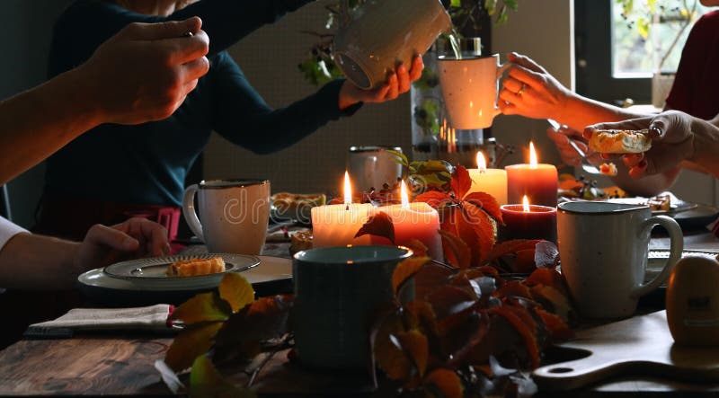 Table Setting Dinner Friends Stock Photo - Image of dining, meal: 266665838
