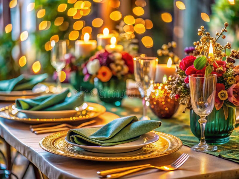 Festive Table Setting a Showstopping Display for a Memorable Occasion ...