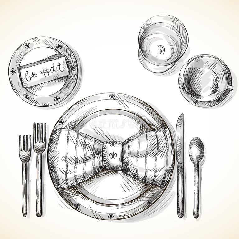 Formal Table Setting Stock Illustrations – 20,614 Formal Table Setting ...