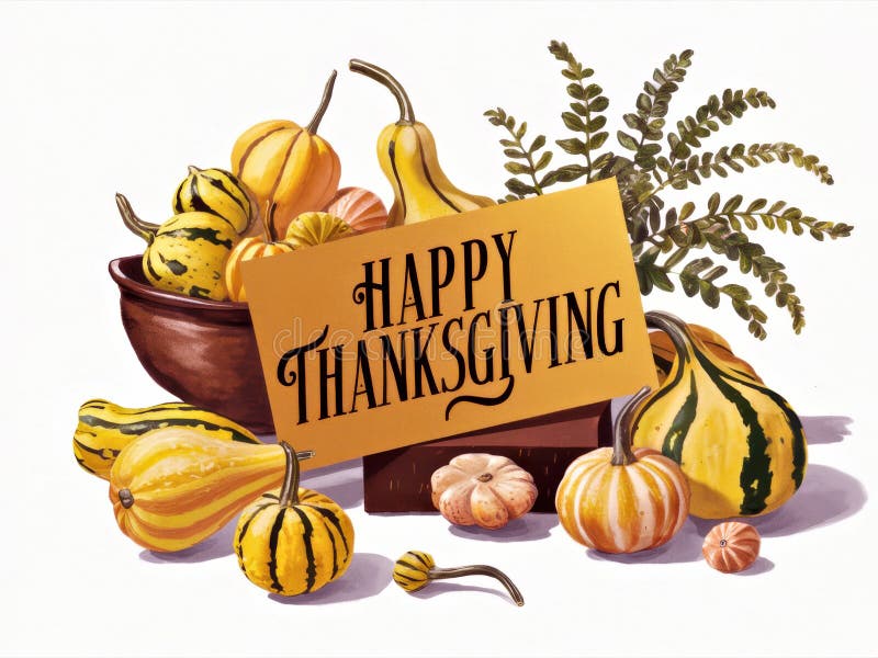 Festive Thanksgiving Display with Gourds, Pumpkins, and Foliage Stock ...