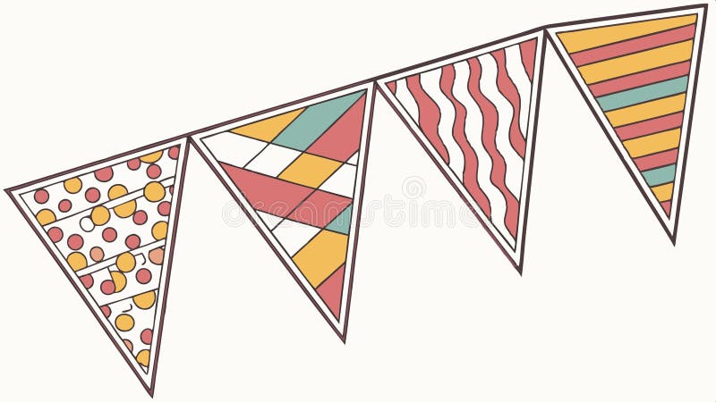 Festive Triangle Bunting Flags, Symbolizing Celebration and Events ...