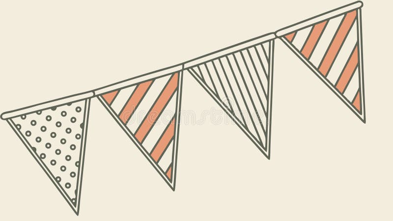 Festive Triangular Bunting Flags Banner, Celebration Decoration, Vector ...