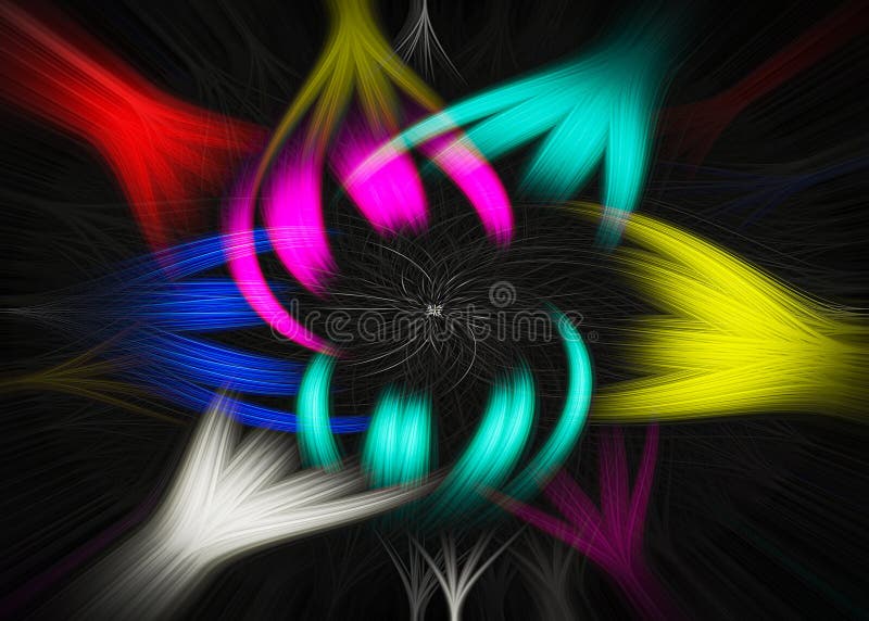Festive Twirl in Multicolor Motion Energy Stock Illustration ...