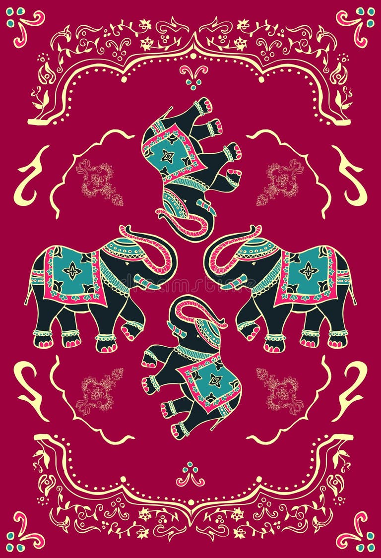 Royal Elephant Indian Art Stock Illustrations – 160 Royal Elephant ...