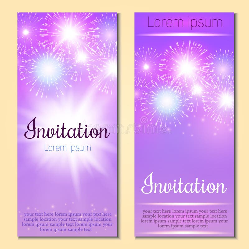 Festive Vector Fireworks and the Location of the Text Stock Vector ...