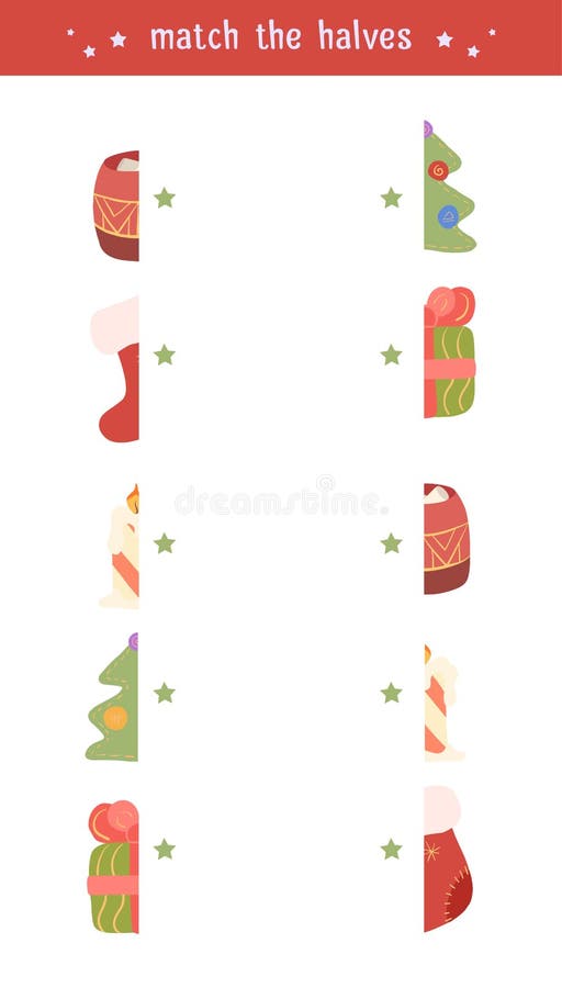 Festive Vector Worksheet Template for Preschool Lessons. Find Right ...
