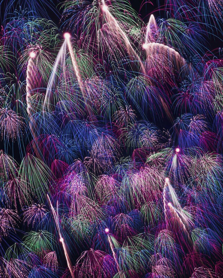 Festive and Vibrant Fireworks Display, As a Vibrant and Dynamic ...