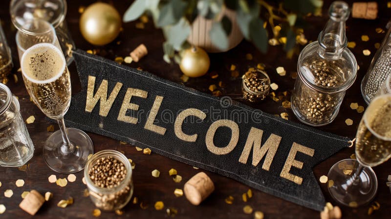 Festive Welcome Celebration Setup Stock Image - Image of festive ...