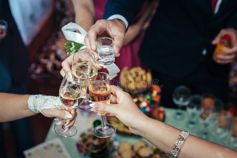 Festive Well-laid Table with Food and Drink Stock Image - Image of ...