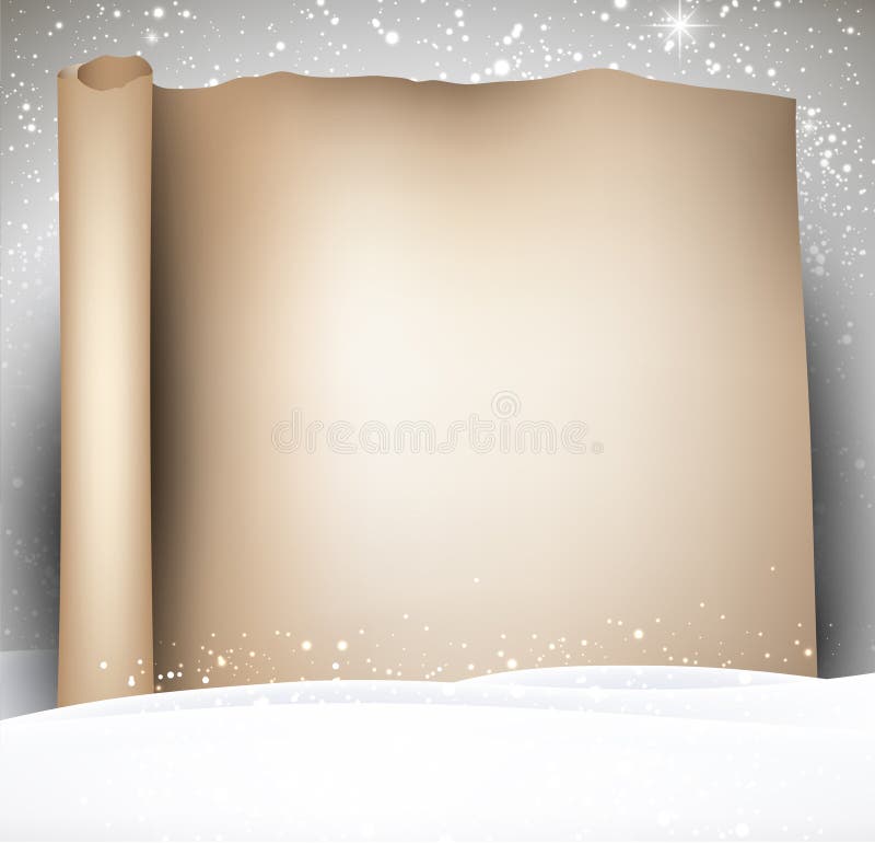 Festive Winter Scroll Background. Stock Vector - Illustration of ...