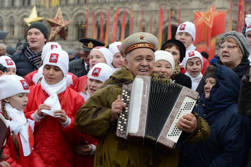 Festivities on November 7 at the Red Square in Moscow. Editorial Photo ...