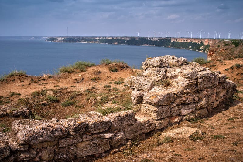 Festung Auf Kap Kaliakra, Bulgarien Stockbild - Bild von architektur ...