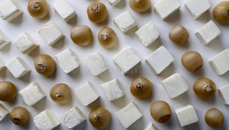 Feta Repeated Pattern - Food Pattern - Generated by Ai. Stock ...