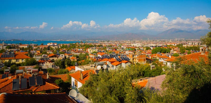 FETHIYE, TURKEY: Aerial View To the Bay of Fethiye. Stock Photo - Image ...