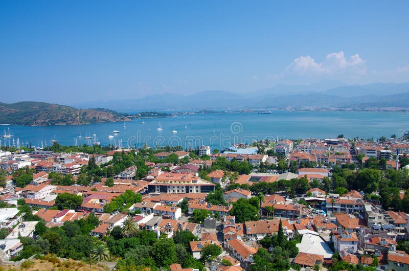 FETHIYE, TURKEY - June, 2019: View of the City from Mountain Editorial ...