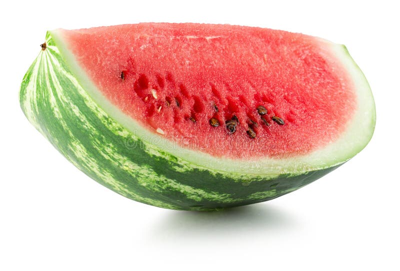 Anguria Con La Fetta Isolata Sui Precedenti Bianchi Fotografia Stock ...