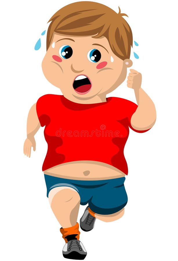 Fettes Kind vektor abbildung. Illustration von anstrich - 19731675