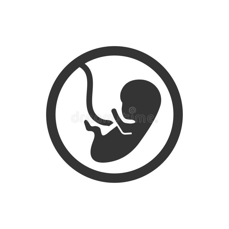 Fetus Icon Isolated on White Background Stock Vector - Illustration of ...