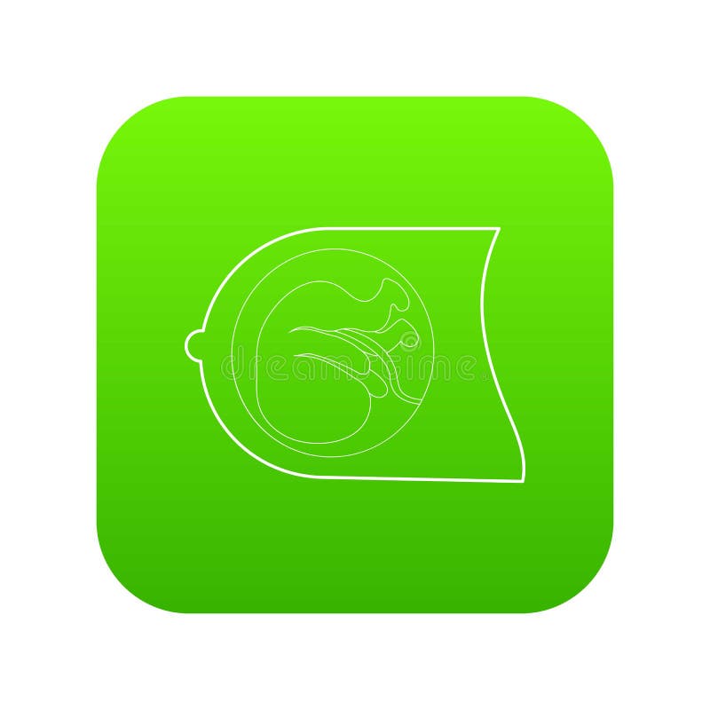 Fetus icon digital purple stock vector. Illustration of painting ...