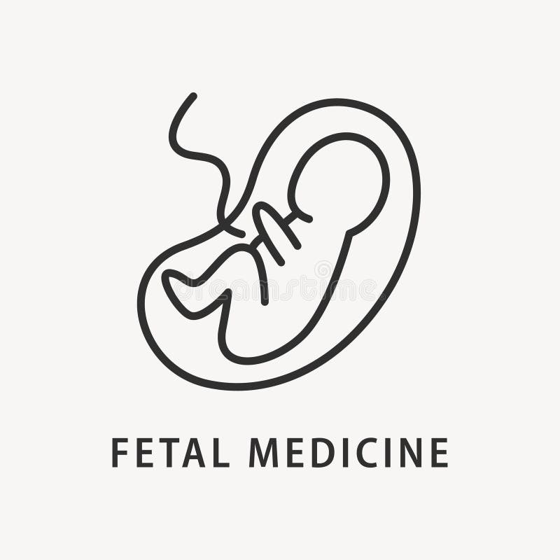 Prenatal Ultrasound White Linear Icon for Dark Theme Stock Vector ...
