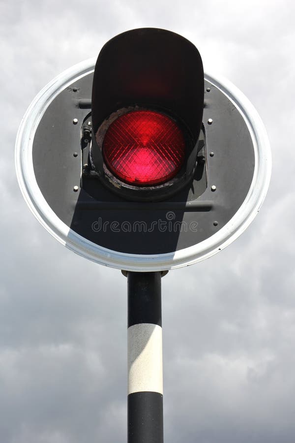 Feu De Signalisation Ferroviaire Rouge De Clignotant Photo stock ...