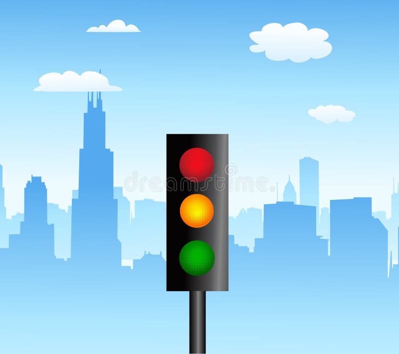 Feu de signalisation illustration de vecteur. Illustration du sens ...