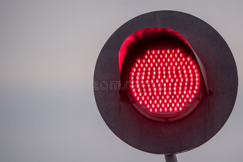 Feu De Signalisation Ferroviaire Rouge De Clignotant Photo stock ...