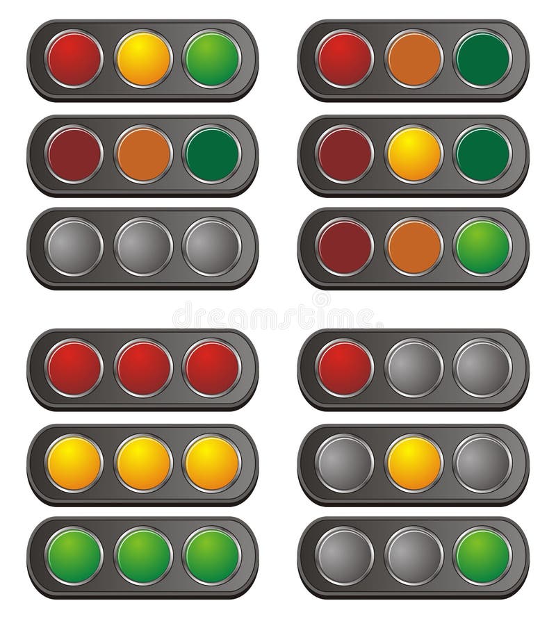 Feu De Signalisation Horizontal Illustration Stock - Illustration du ...