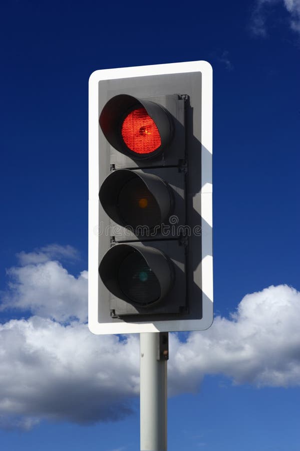 Feu de signalisation rouge image stock. Image of route - 15738581