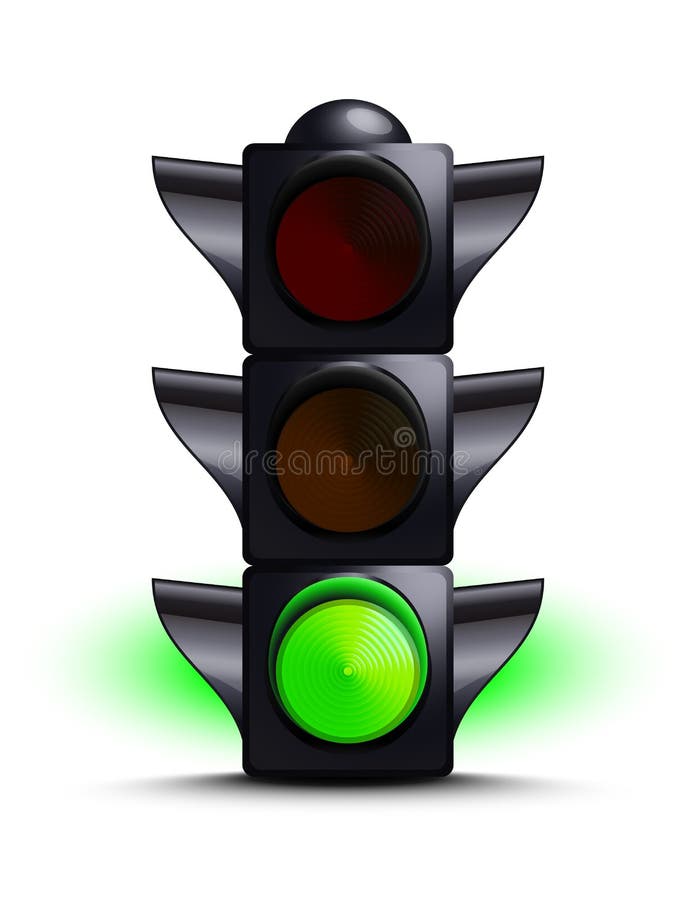 Feu de signalisation vert illustration stock. Illustration du vitesse ...
