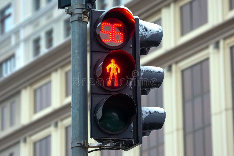 Feu Rouge Interdit Au Carrefour Photo stock - Image du sens, lumière ...