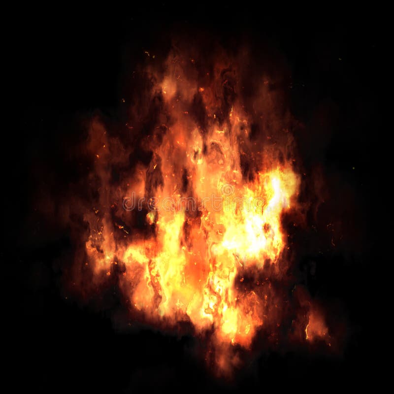 Feuer-Rauch-Explosion stock abbildung. Illustration von brand - 57614855